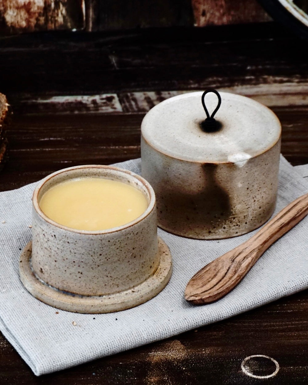 Sand Butter Dish - Ana Miranda Ceramics