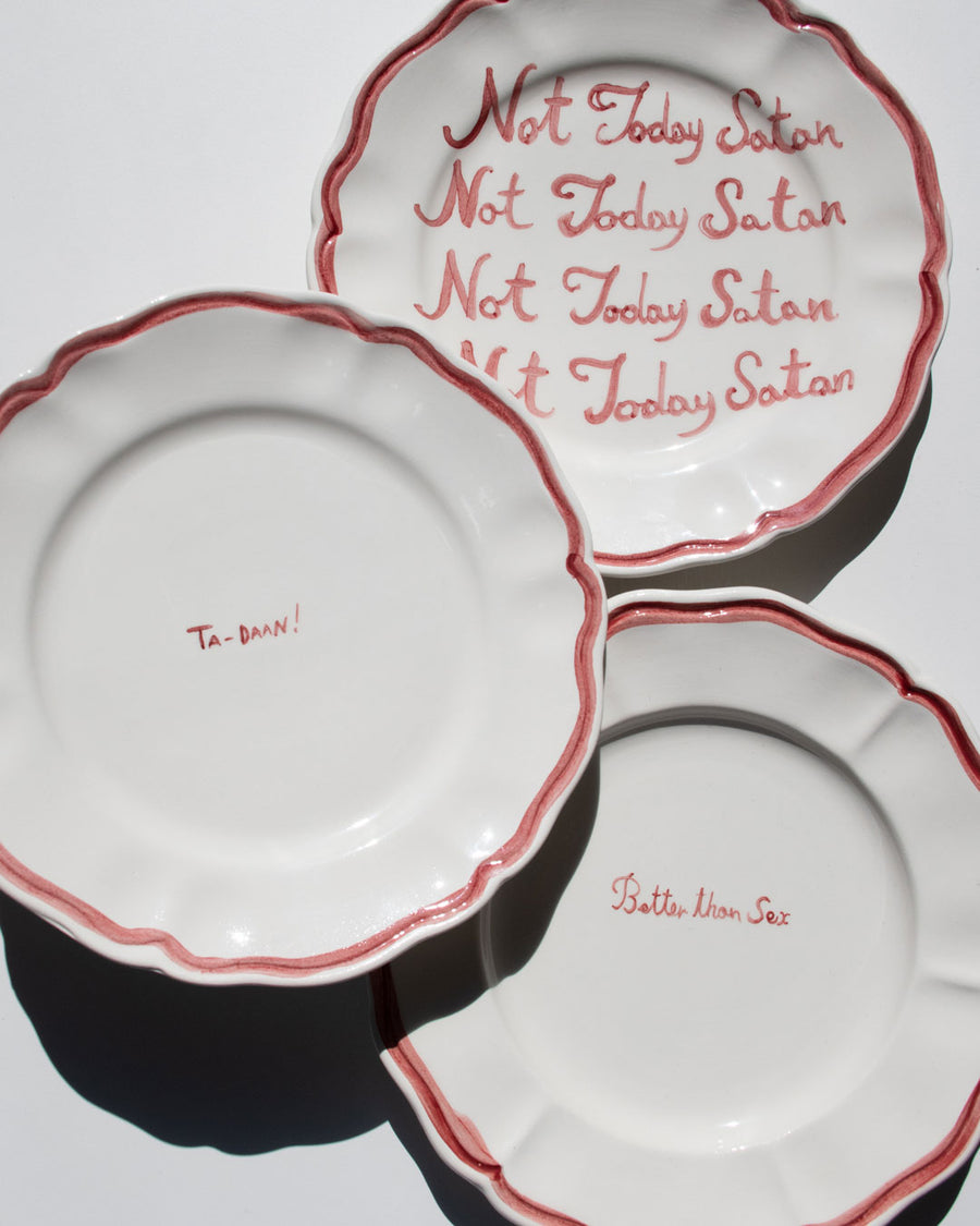 Not Today Satan plate - Musae Studio