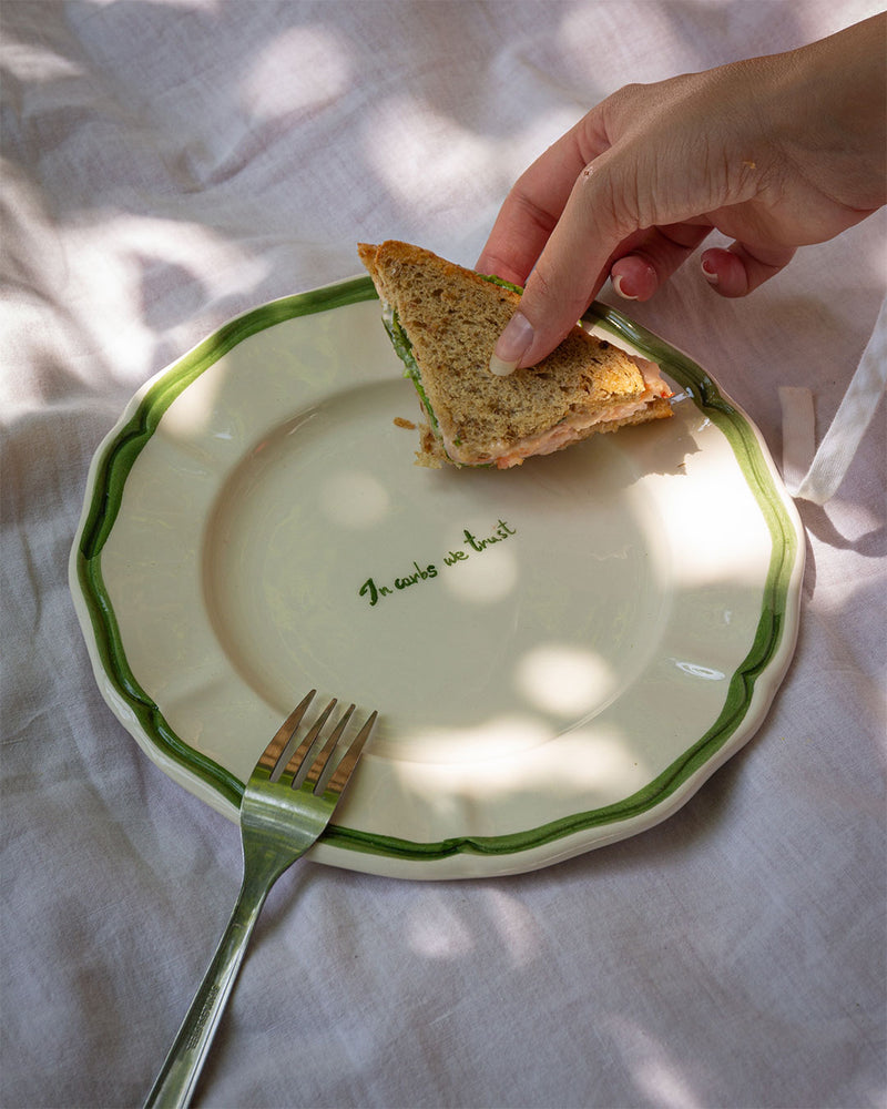 In carbs we trust plate - Musae Studio