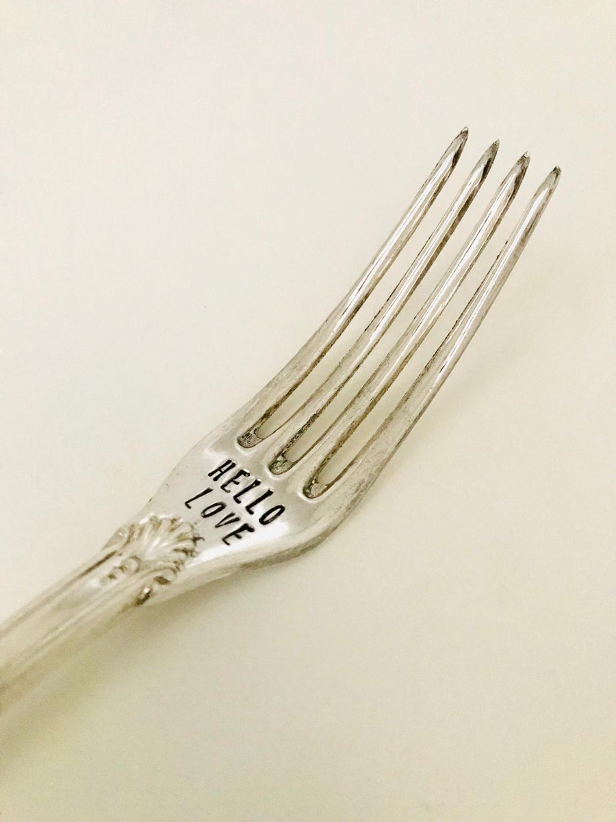 Vintage Silver Hand-stamped fork - Ohyeahspoon